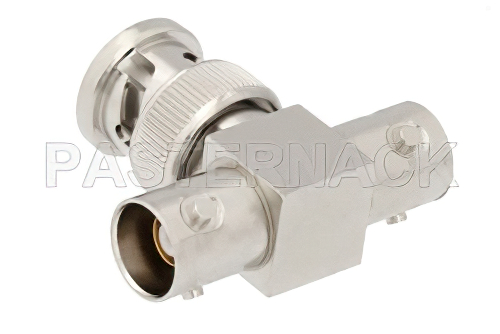 BNC Triax Tee Adapter Male-Female-Female