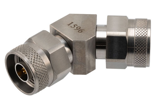 RF Adapter, 45 Degree Angle N plug to N plug 18GHz VSWR1.2