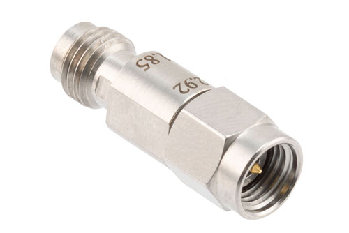 2.92mm Male to 1.85mm Female Adapter, Stainless Steel, Engineering Grade