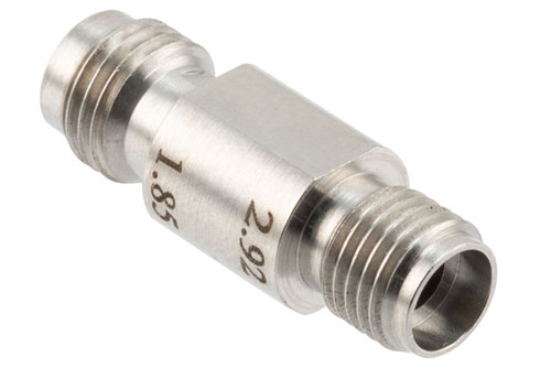 2.92mm Female to 1.85mm Female Adapter, Stainless Steel, Engineering Grade
