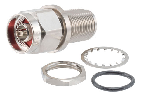 Precision N Male to N Female Bulkhead Mount Adapter