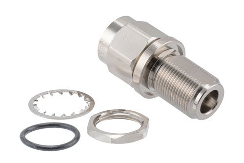 Precision N Male to N Female Bulkhead Mount Adapter