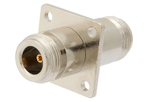 N Female to N Female 4 Hole Flange Mount Adapter