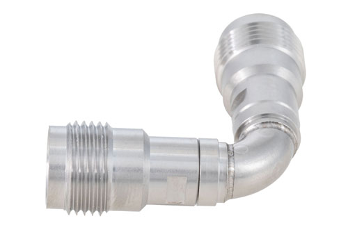 TNC Female to Female Radius Right Angle Adapter, VSWR 1.2 Max. DC-18GHz