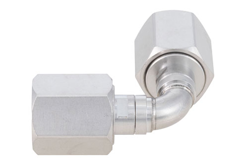 TNC Male to Male Radius Right Angle Adapter, VSWR 1.2 Max. DC-18GHz