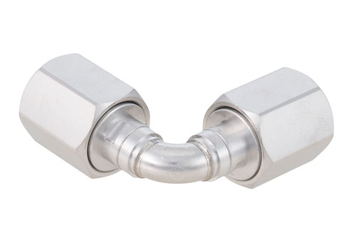 TNC Male to Male Radius Right Angle Adapter, VSWR 1.2 Max. DC-18GHz