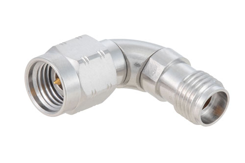 2.92mm Male to Female Radius Right Angle Adapter, VSWR 1.3 Max. at 40GHz