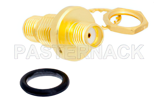 Hermetically Sealed SMA Female to SMA Female Bulkhead Mount Adapter