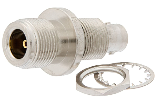N Female to BNC Female Bulkhead Mount Adapter
