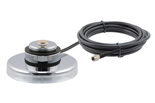 Magnetic NMO Mount with 10 Ft. LMR195 Equivalent Cable and SMA-Male ...