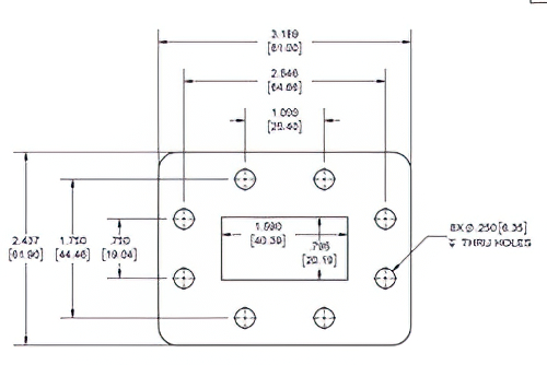 WR-159 Waveguide Shim, CPR-159F flange, 7mm Aluminum