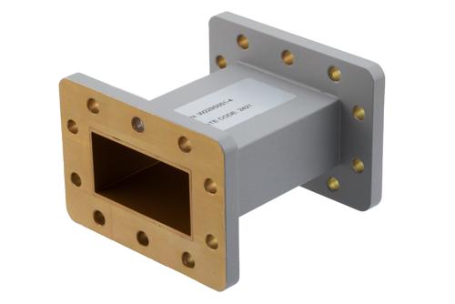 WR-229 Straight Waveguide Section 4 Inch Length, UG Cover and Grooved Flanges from 3.3 GHz to 4. ...