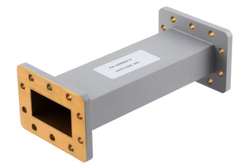 WR-229 Straight Waveguide Section 8 Inch Length, UG Cover and Grooved Flanges from 3.3 GHz to 4. ...
