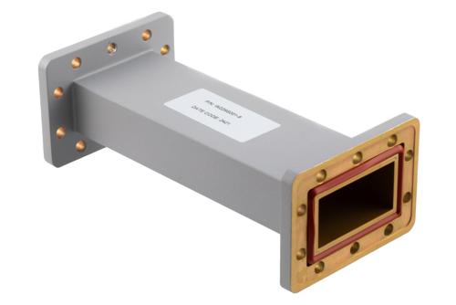 WR-229 Straight Waveguide Section 8 Inch Length, UG Cover and Grooved Flanges from 3.3 GHz to 4. ...
