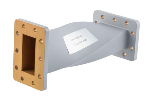 WR-229 90 Degree Waveguide Right Hand Twist With a UG Cover and Grooved Flanges Operating From 3 ...