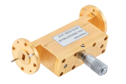 Wr 22 Waveguide Continuously Variable Attenuator 0 To 30 Db From 33 Ghz To 50 Ghz Ug 383 U