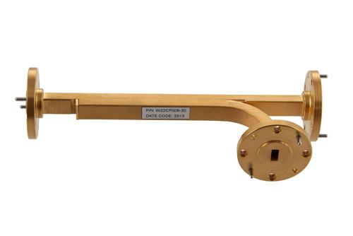 WR-22 Waveguide 30 dB Broadwall Coupler, UG-383/U Flange, 33 GHz to 50 ...