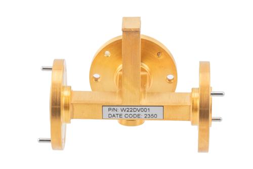 2 Way WR-22 Waveguide Power Divider UG Round Cover Flange From 36.7 GHz ...