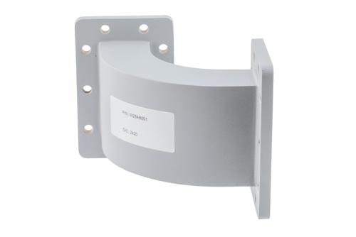 WR-284 Waveguide E-Bend with UG Cover and Grooved Flanges Operating ...