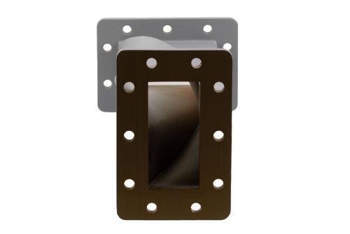 WR-284 90 Degree Waveguide Right Hand Twist With a UG Cover and Grooved ...