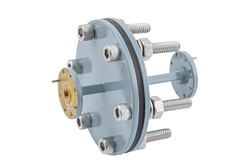 WR-22 Waveguide Bulkhead Adapter UG-383/U Round Cover Flange, 33 GHz to ...