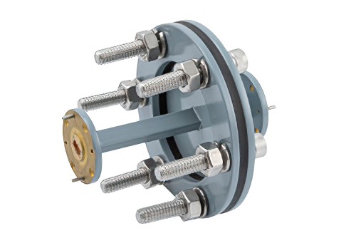 WR-22 Waveguide Bulkhead Adapter UG-383/U Round Cover Flange, 33 GHz to ...