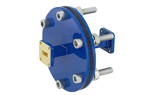 WR-42 Waveguide Bulkhead Adapter UG-595/U Square Cover Flange, 18 GHz ...