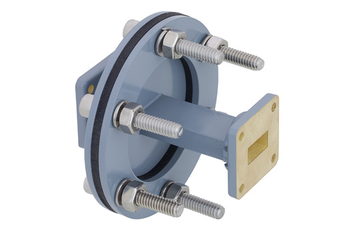 WR-62 Waveguide Bulkhead Adapter UG-1665/U Square Cover Flange, 12.4 ...