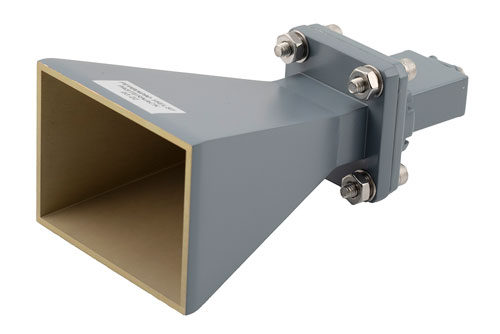 WR-90 Standard Gain Horn with 15 dBi gain, End Launch SMA Female connector