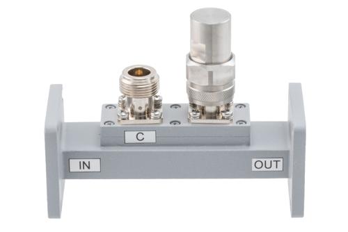 WR-90 Waveguide 30 dB Loop Coupler, UG Cover Flange, N Female Coupled ...