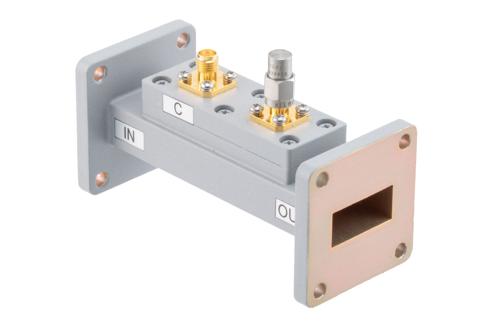 WR-90 Waveguide 30 dB Loop Coupler, UG Cover Flange, SMA Female Coupled ...