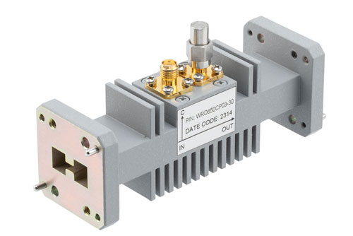 WRD-650 Double Ridge Waveguide 30 dB Loop Coupler, SMA Female Coupled ...