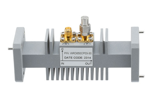 WRD-650 Double Ridge Waveguide 30 dB Loop Coupler, SMA Female Coupled ...