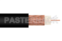 93 Ohm Flexible RG62 Coax Cable Single Shielded with Black PVC Jacket