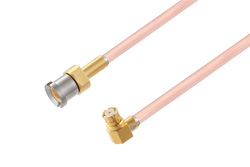 Full Detent SMP Male Bulkhead to SMP Female Right Angle Cable Using ...