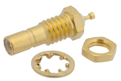 SSMB Jack Bulkhead Connector Solder Attachment Turret Terminal, .126 ...