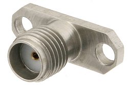 SMA Female Field Replaceable Connector With EMI Gasket 2 Hole Flange ...
