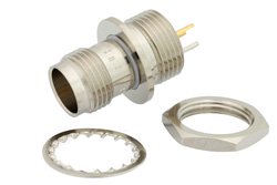 75 Ohm TNC Female Bulkhead Isolated Ground Connector Solder Attachment ...