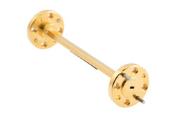 WR-8 Straight Waveguide Section 3 Inch Length, UG-387/U-Mod Round Cover ...
