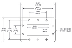 WR-340 Waveguide Shim, CPR-340F flange, 10mm Aluminum